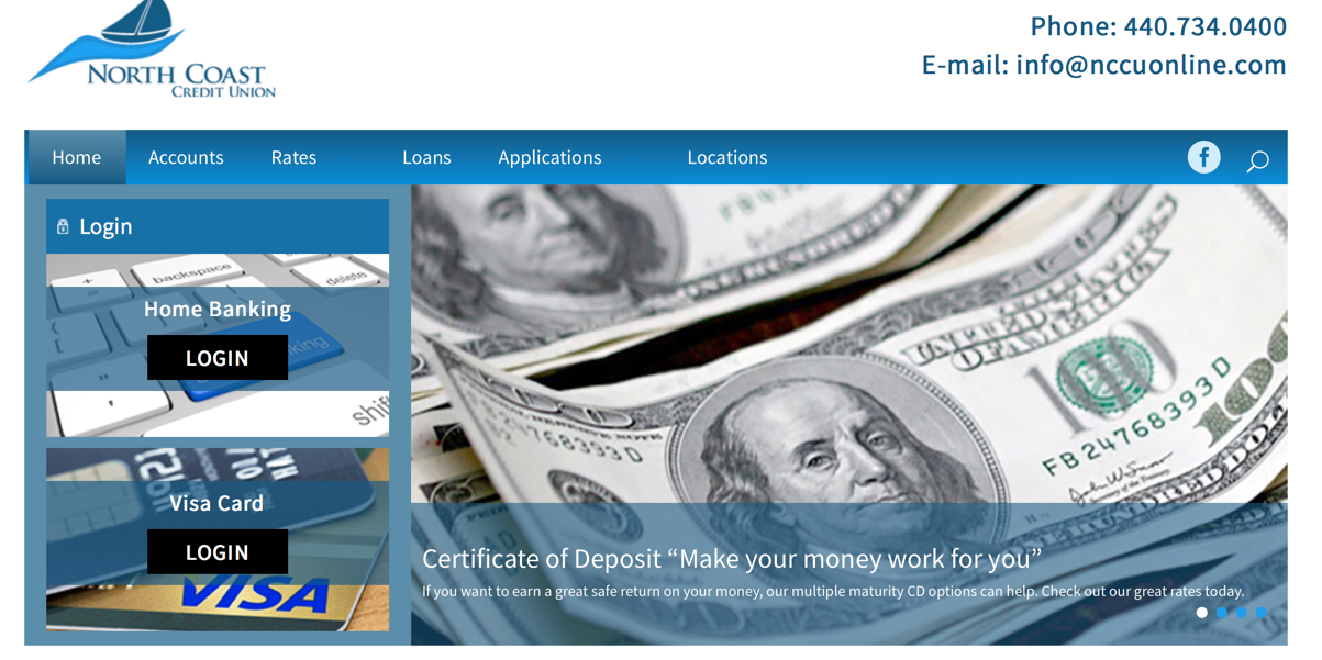 North Coast Credit Union - Cleveland Web Design